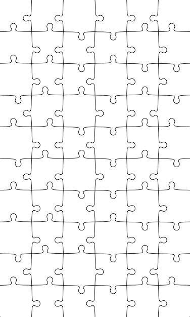 Premium Vector Puzzle Grid Ilustration Of Jigsaw