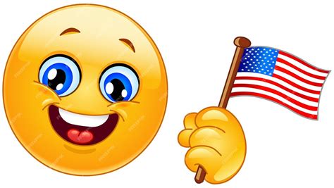Premium Vector Patriot Emoji Emoticon Celebrating 4th Of July And