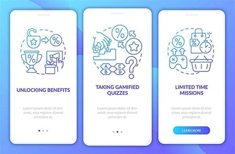 Gamified Loyalty Programs Examples Onboarding Vector Template Loyalty Design Template Vector