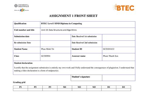 Assignment For Data Structures And Algorithms 1649 Assignments Data
