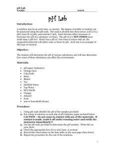 Acid Base Lab Worksheet Identify Acids Bases Neutrals