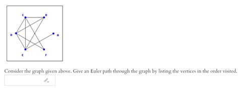 Solved A Consider The Graph Given Above Give An Euler Path Chegg Com