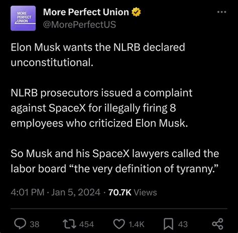 Elon Musk Wants The Nlrb Declared Unconstitutional Which Would End