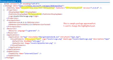 Xml Is It Possible To Update Manifest File Of Appxupload File In