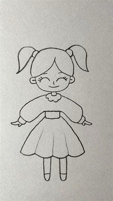 简笔画女孩图片可爱扎马尾 简笔画女孩图片可爱扎马尾头像 画趣文库（我爱生活）