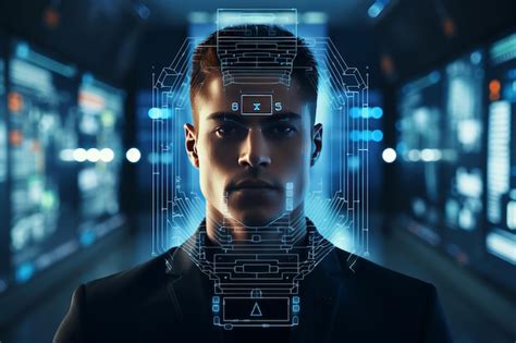 Premium Photo Enhancing Business Security Biometric Identification