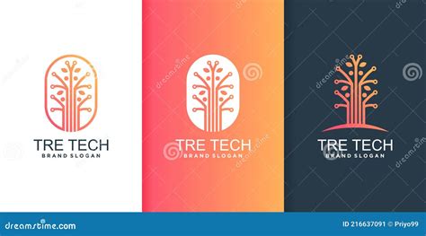 Tree Tech Logo With With Different Element Concepts Premium Vector Stock Vector Illustration Tree Tech Logo With With Different Element Concepts Premium Vector Stock Vector Illustration