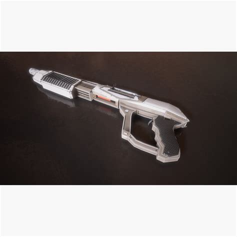 Sci Fi Futuristic Combat Shotgun Low Poly 3d Model Download Shotgun
