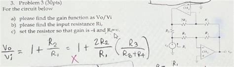 Solved 3 Problem 3 30pts For The Circuit Below A Please