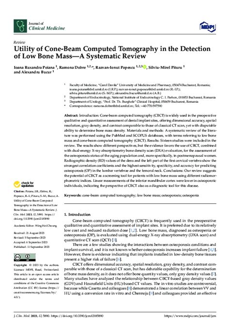 Pdf Utility Of Cone Beam Computed Tomography In The Detection Of Low