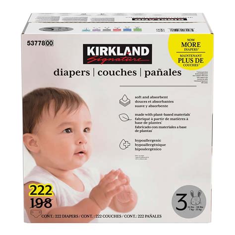 Caja De Pañales Kirkland Signature Etapa 3 222 Piezas