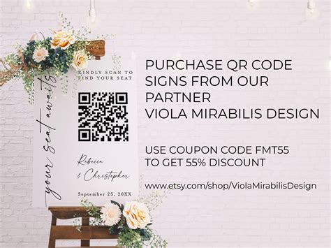 QR Code Wedding Seating Chart Scan QR Code To Find Your Seat Digital Seating Chart Find Your