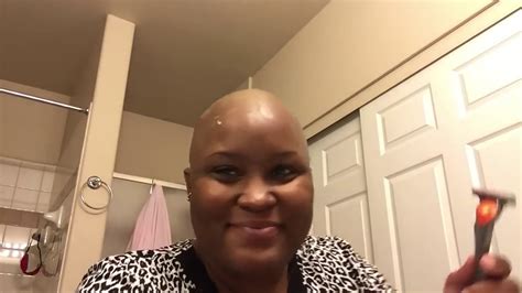 Beautiful Bald Black Bbw Shaves Her Head Smooth Youtube