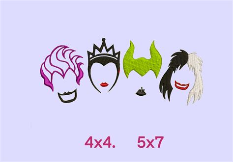Halloween Characters Villains Embroidery Princess Design Machine Embroidery Instant