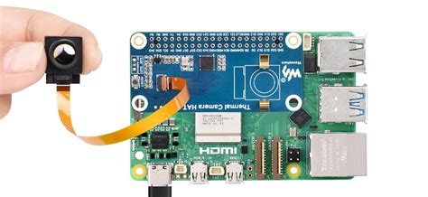Waveshare Caméra Thermique Utilisable Comme Hat Pour Le Raspberry Pi Et Livrée Avec Usb C Pour