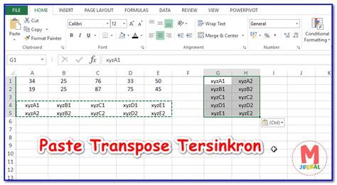 Transpose Excel Untuk Mengubah Kolom Menjadi Baris M Jurnal