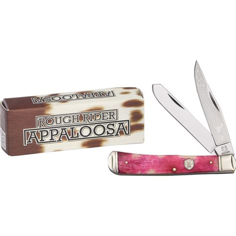 Rough Ryder Trapper Rr1405 Red Appaloosa Bone Handle