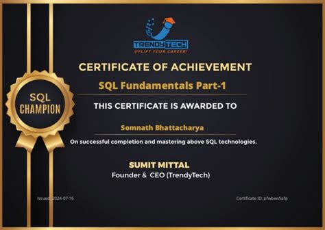 Learned Sql Basics From Trendytech Program Somnath Bhattacharya Posted On The Topic Linkedin