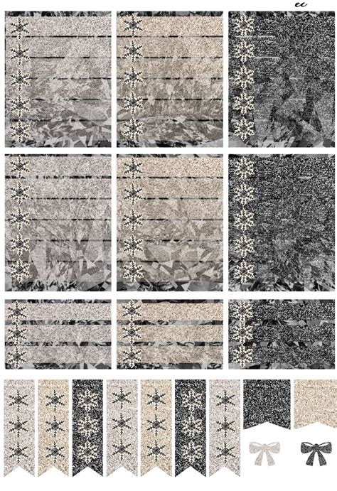 Snowflake Patterned Labels