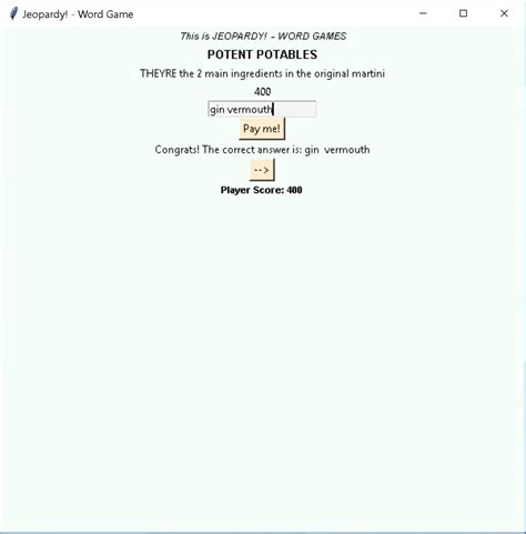Fun Jeopardy Game Simple Gui Rpython