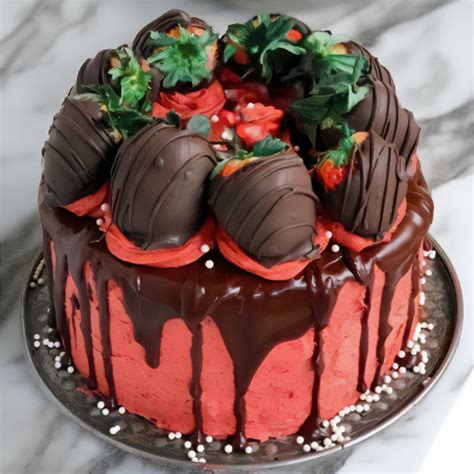 Chocolate Covered Strawberry Cake Karins Cakes And Sweets