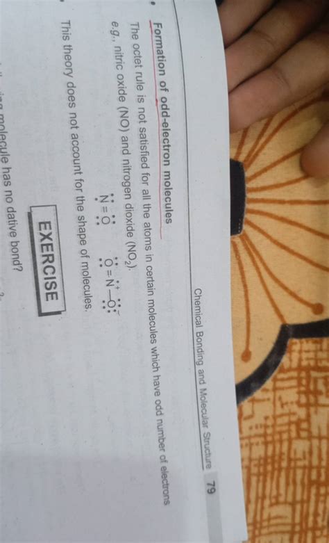 Chemical Bonding And Molecular Structure79formation Of Odd Electron Mol