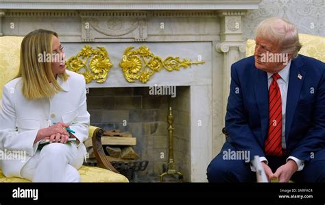 President Donald Trump Meets With Italys Prime Minister Giorgia Meloni