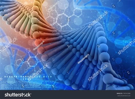 3d Render Dna Structure Abstract Background Stock Illustration 740763388 Shutterstock