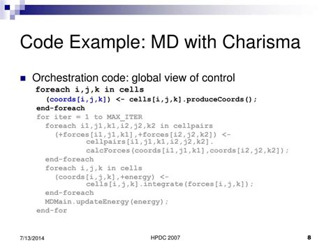 ppt charisma orchestrating migratable parallel objects powerpoint