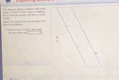 Solved Lxpiomg Try It The Diagram Shows A Dilation With Scale Factor 2 Point P Is The Center