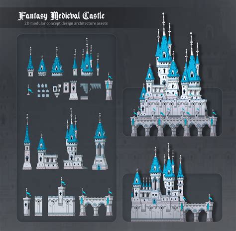 2d Modular Concept Design Architecture Assets On Behance