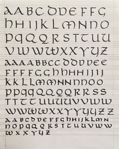 Uncial Script Practice 2