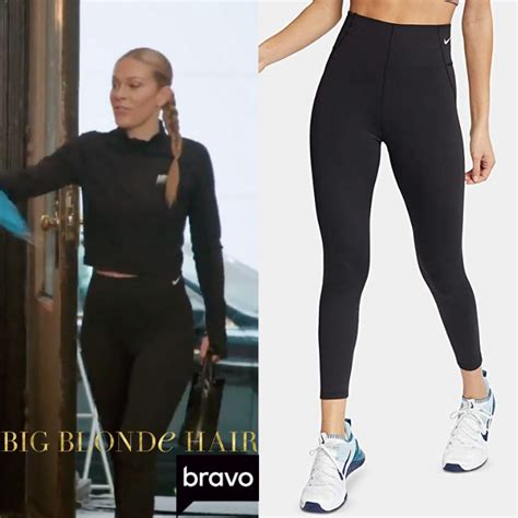 Leah Mcsweeneys Black And Neon Workout Outfit Big Blonde Hair