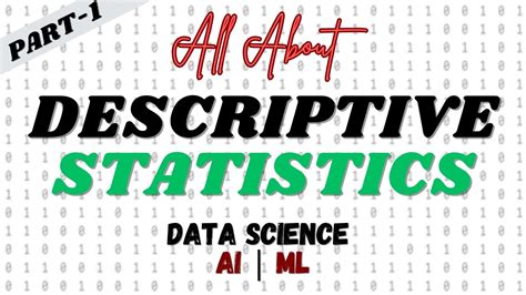 🚨descriptive Statistics For Data Science Ai And Ml 📊 Concepts Python Code Part 1📈 Youtube