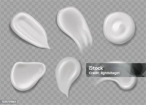 현실적인 화장품 크림 얼룩 벡터 세트 스킨 케어 제품에 대 한 화이트 크림 방울 얼룩 질감 일러스트 보습제에 대한 스톡 벡터 아트 및 기타 이미지 Istock