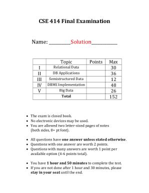 Fillable Online Coursehero Comfile Sample Midterm Exam Solution CSE Final