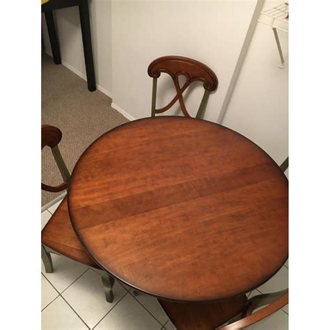 Pier 1 Marchella Sage Round 5 Piece Dining Set Aptdeco