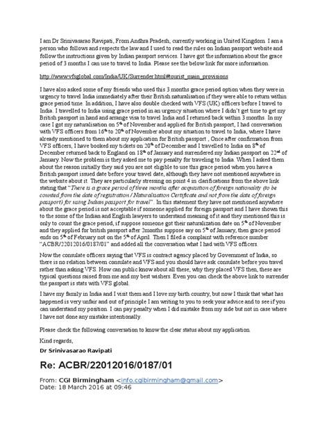 Indian Passport Surrender Certificate Issue Pdf Naturalization Passport