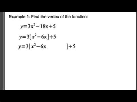 How Do You Convert A Quadratic Equation Into Vertex Form Tessshebaylo