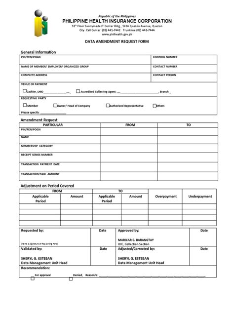 Revised Data Amendment Request Form Pdf