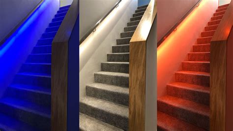 Automated Home 20 26 This Led Handrail Lights Our Stairs