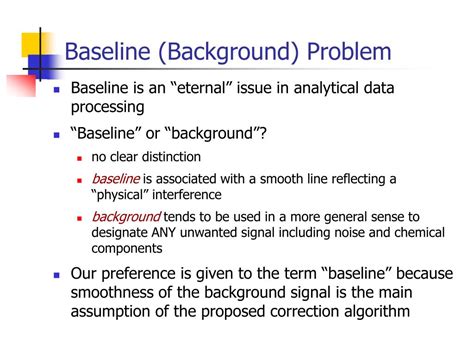 Ppt Interactive Series Baseline Correction Algorithm Powerpoint