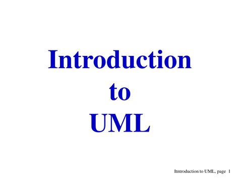 PPT Introduction To UML PowerPoint Presentation Free Download ID 1301604