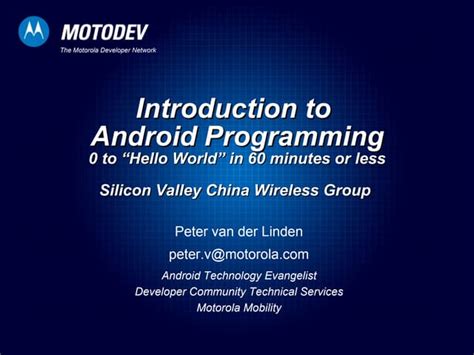Intro To Android Programming Ppt