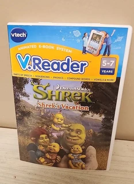 VTECH V READER SHREK S Vacation Game Dreamworks Shrek E Reading System