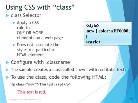 Basics Of Web Design Chapter 4 Cascading Style Sheets Basics Key