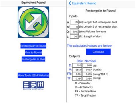 Calculator Converts Rectangular Flat Oval Ducts To Round Retrofit