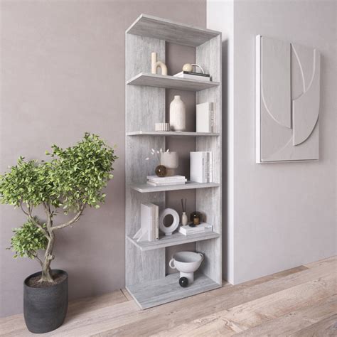 Полка Vays для книг и декора стеллаж на 5 полок D 6 Бетон купить онлайн на Rozetka