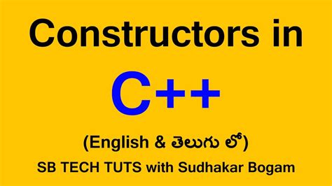 Constructor In C Telugu Constructor Introduction In C C