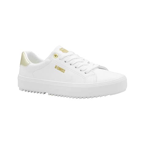 Tenis Para Mujer K Swiss Moda Color Blanco Oro Super Comodos Blanco